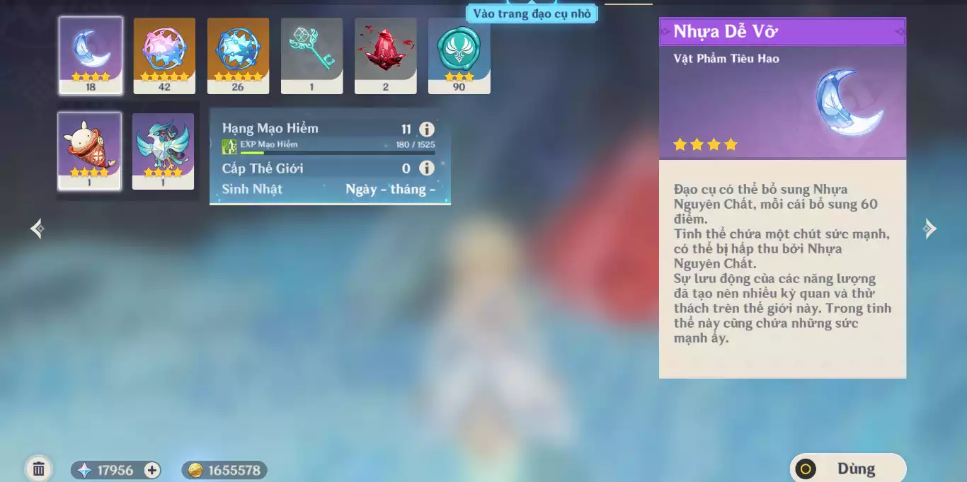 Chi tiết acc Reroll #89485