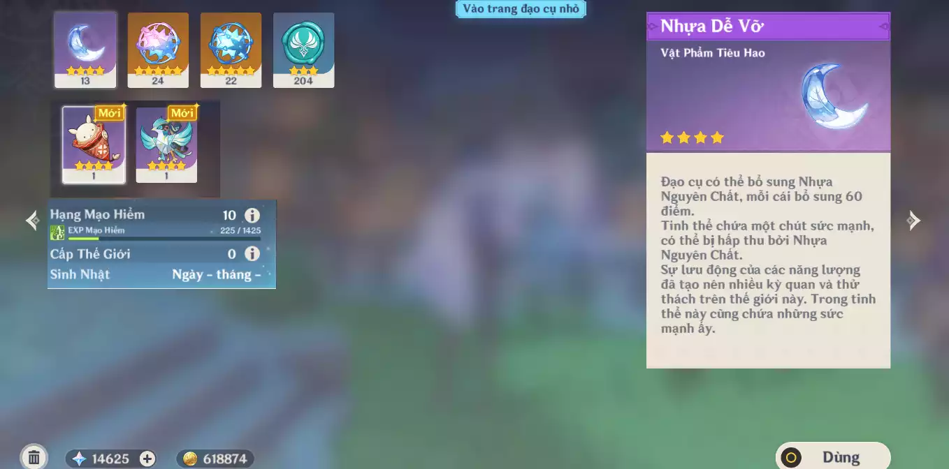 Chi tiết acc Reroll #72224