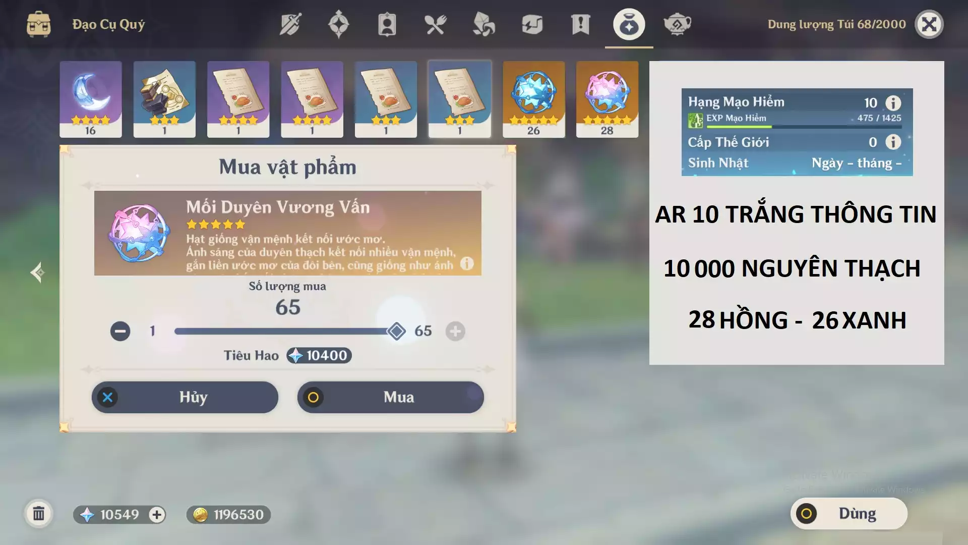 Chi tiết acc Vip #230062