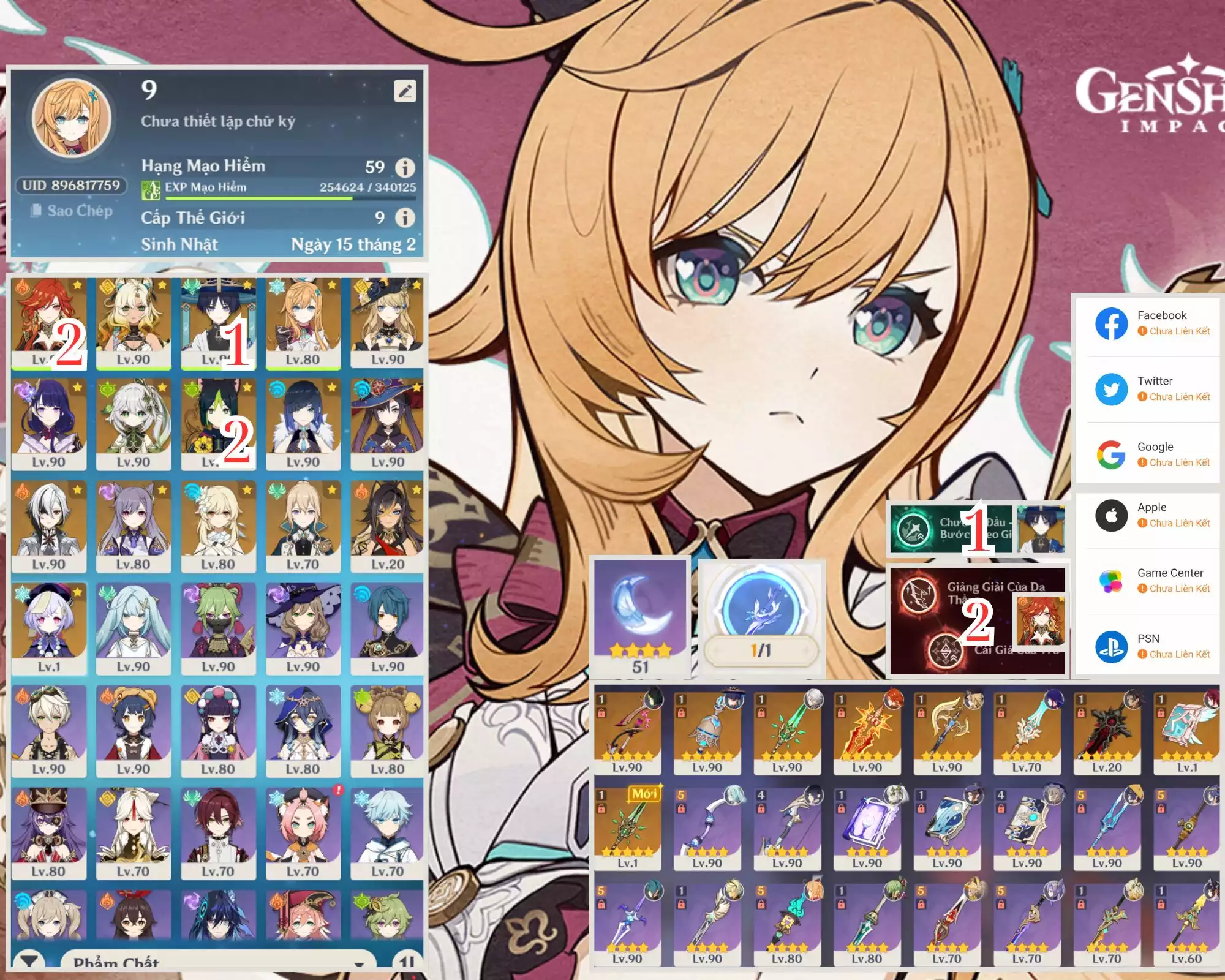 Chi tiết acc Vip #352385