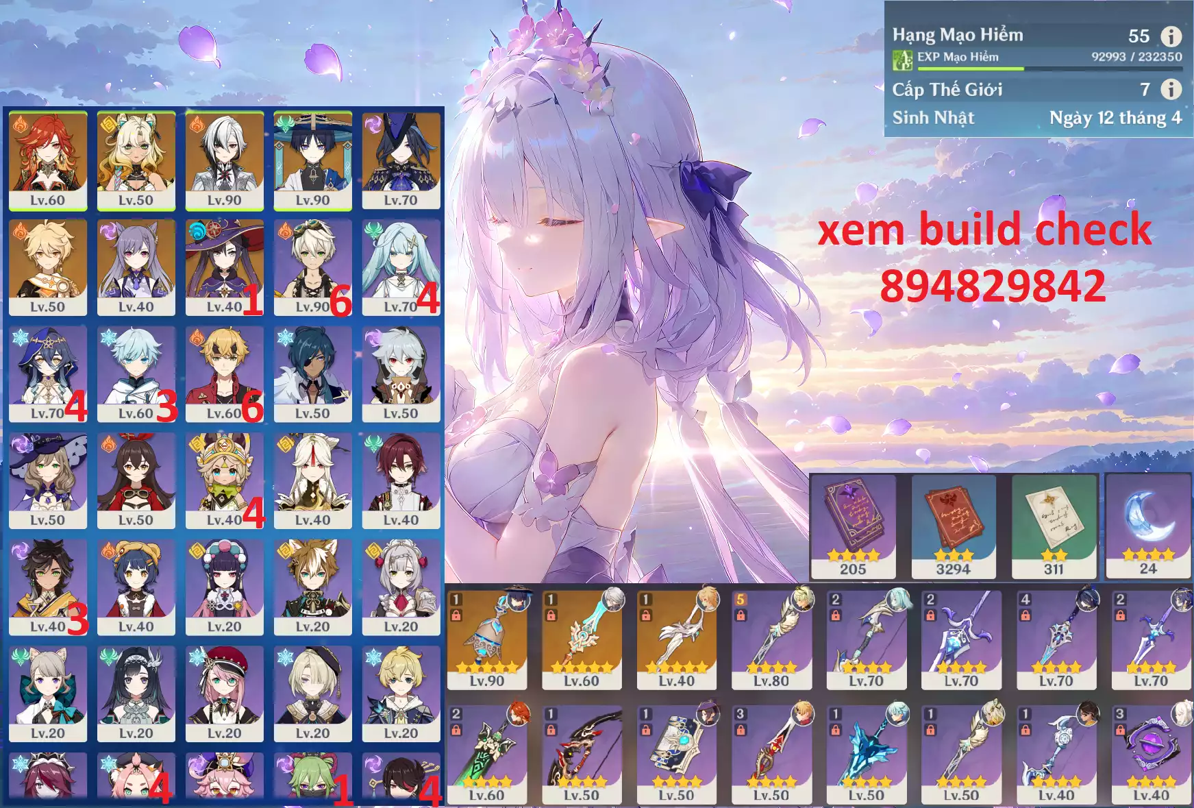 Chi tiết acc Vip #350398